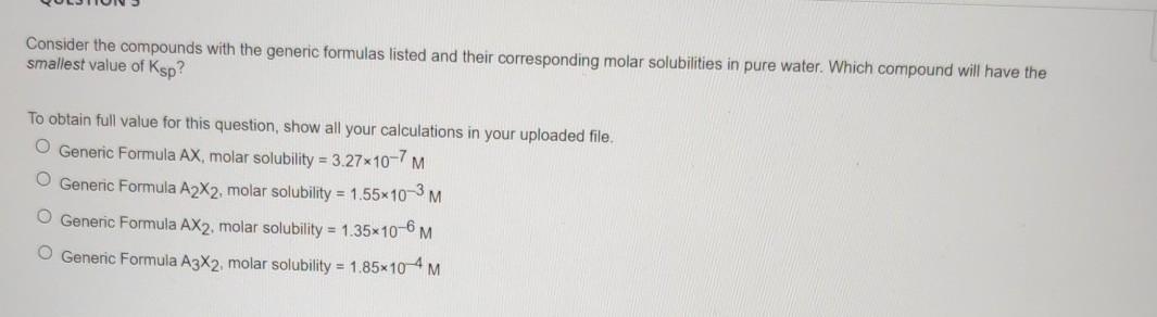 Solved Consider the compounds with the generic formulas | Chegg.com