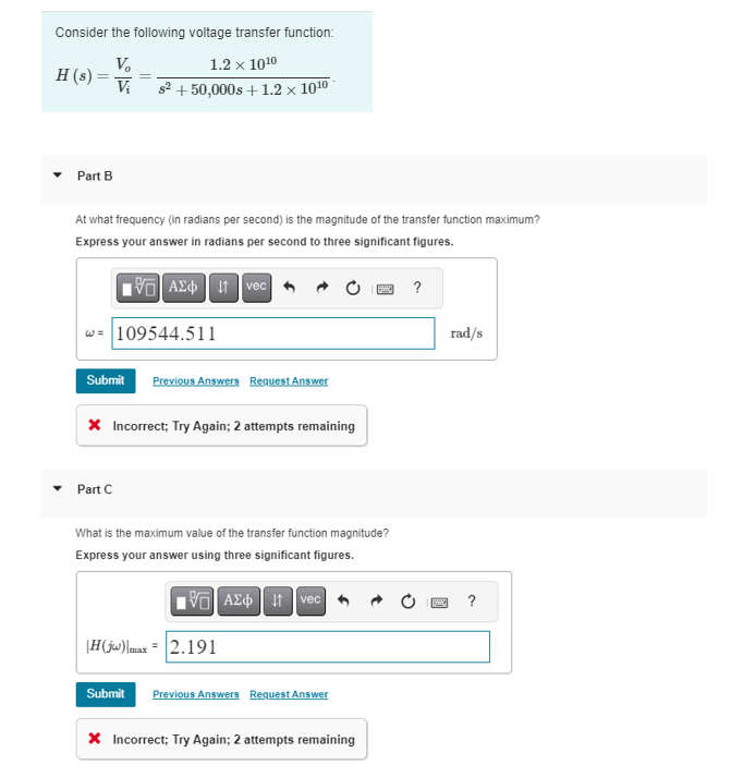 Solved Consider the following voltage transfer | Chegg.com