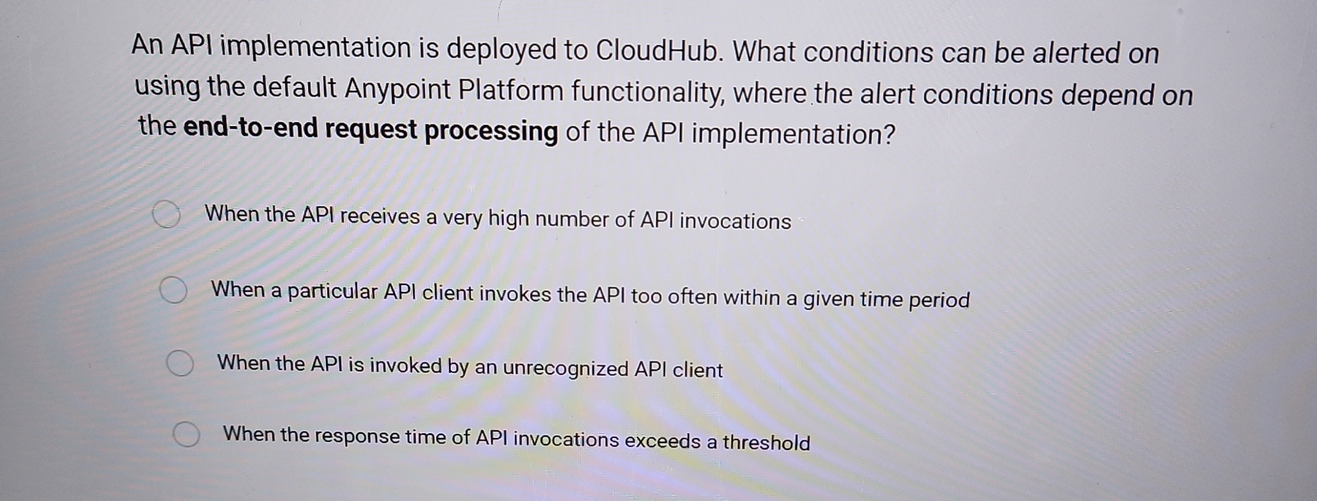 Solved An API implementation is deployed to CloudHub. What | Chegg.com
