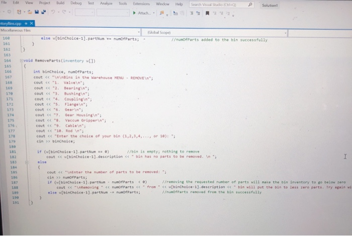 Solved *******MODIFICATION*********** "Modify Inventory Bins | Chegg.com