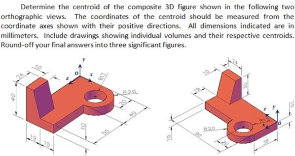 Solved Determine the centroid of the composite 3D figure | Chegg.com