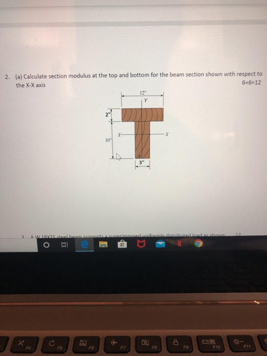 Solved 2. (a) Calculate section modulus at the top and | Chegg.com