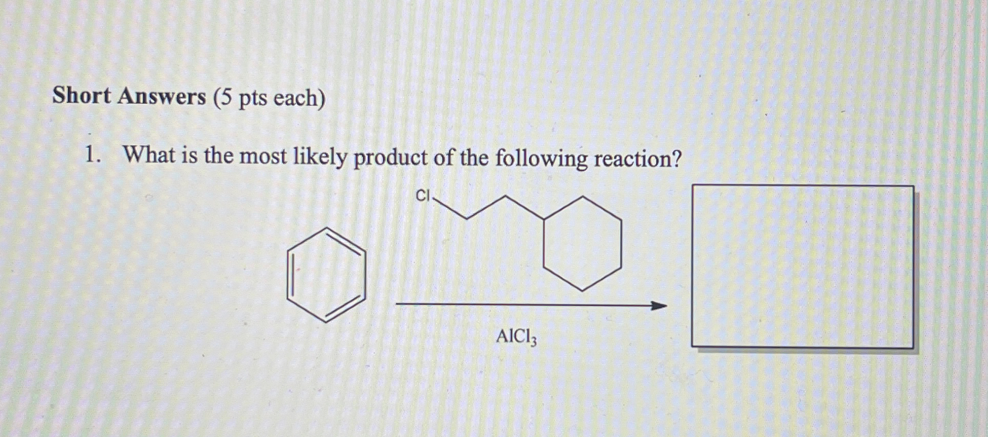 Solved Short Answers (5 ﻿pts each)What is the most likely | Chegg.com