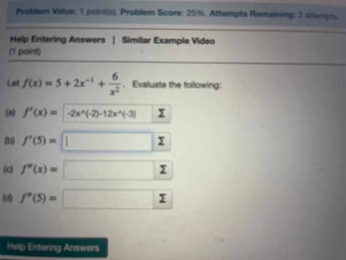 Solved Problem Value: 1 point(s). Problem Score: 25%. | Chegg.com