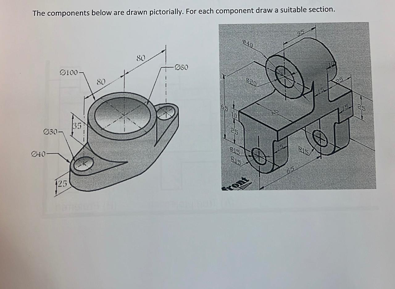 Solved The components below are drawn pictorially. For each | Chegg.com