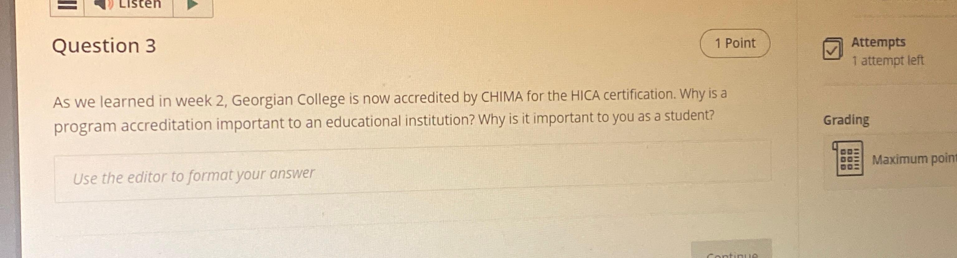 Solved Question 31 ﻿PointAttempts1 ﻿attempt leftAs we | Chegg.com