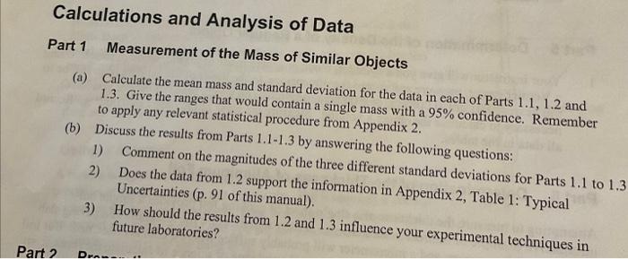 able 1.2 Mass of the Same Object Five Times on One | Chegg.com