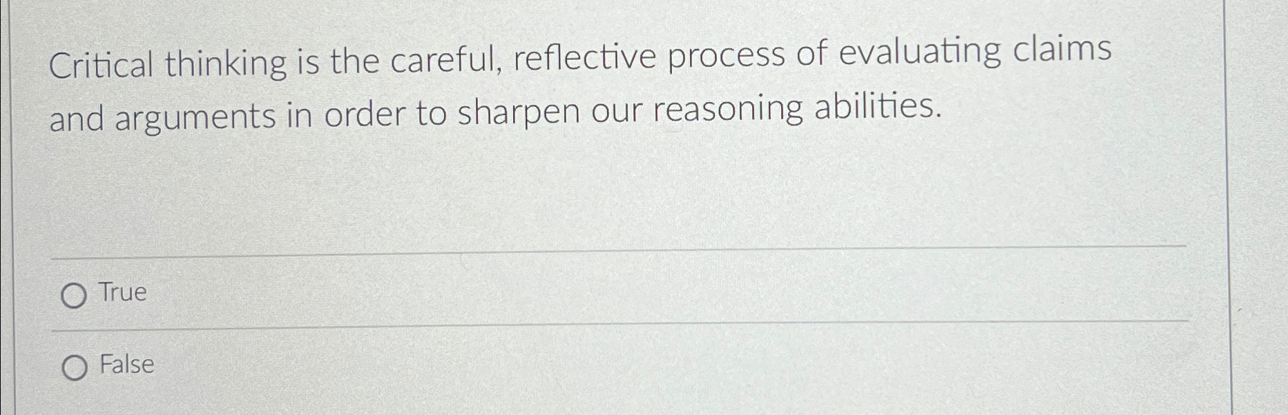 Solved Critical thinking is the careful, reflective process | Chegg.com