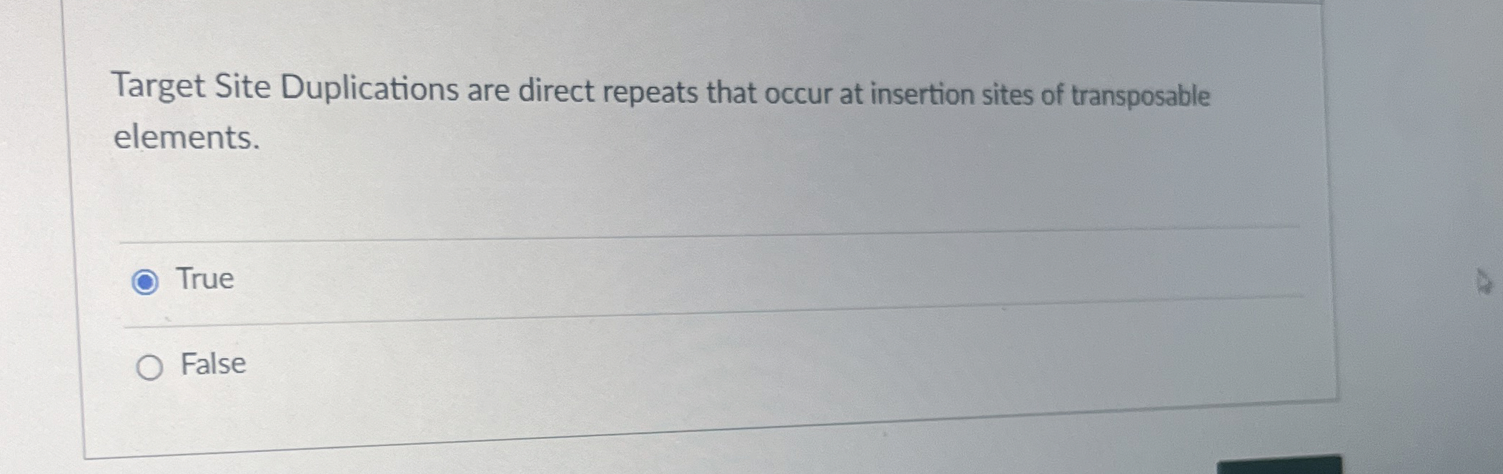 Solved Target Site Duplications are direct repeats that | Chegg.com