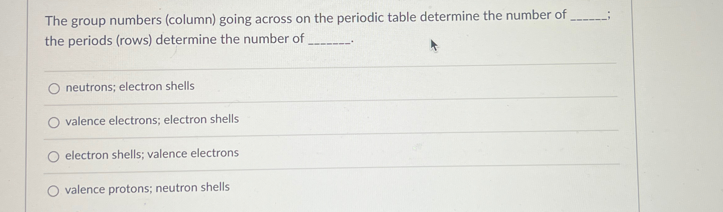 Solved The group numbers (column) ﻿going across on the | Chegg.com