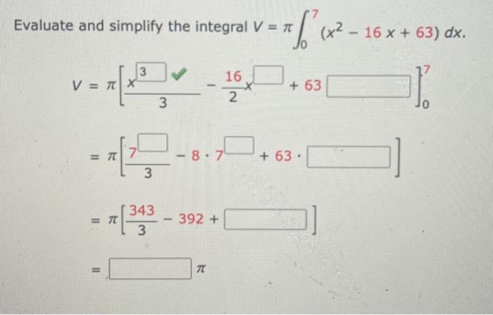 Solved te and simplify the integral | Chegg.com