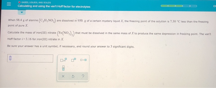 Solved O GASES, LIQUIDS, AND SOLIDS Calculating and using | Chegg.com