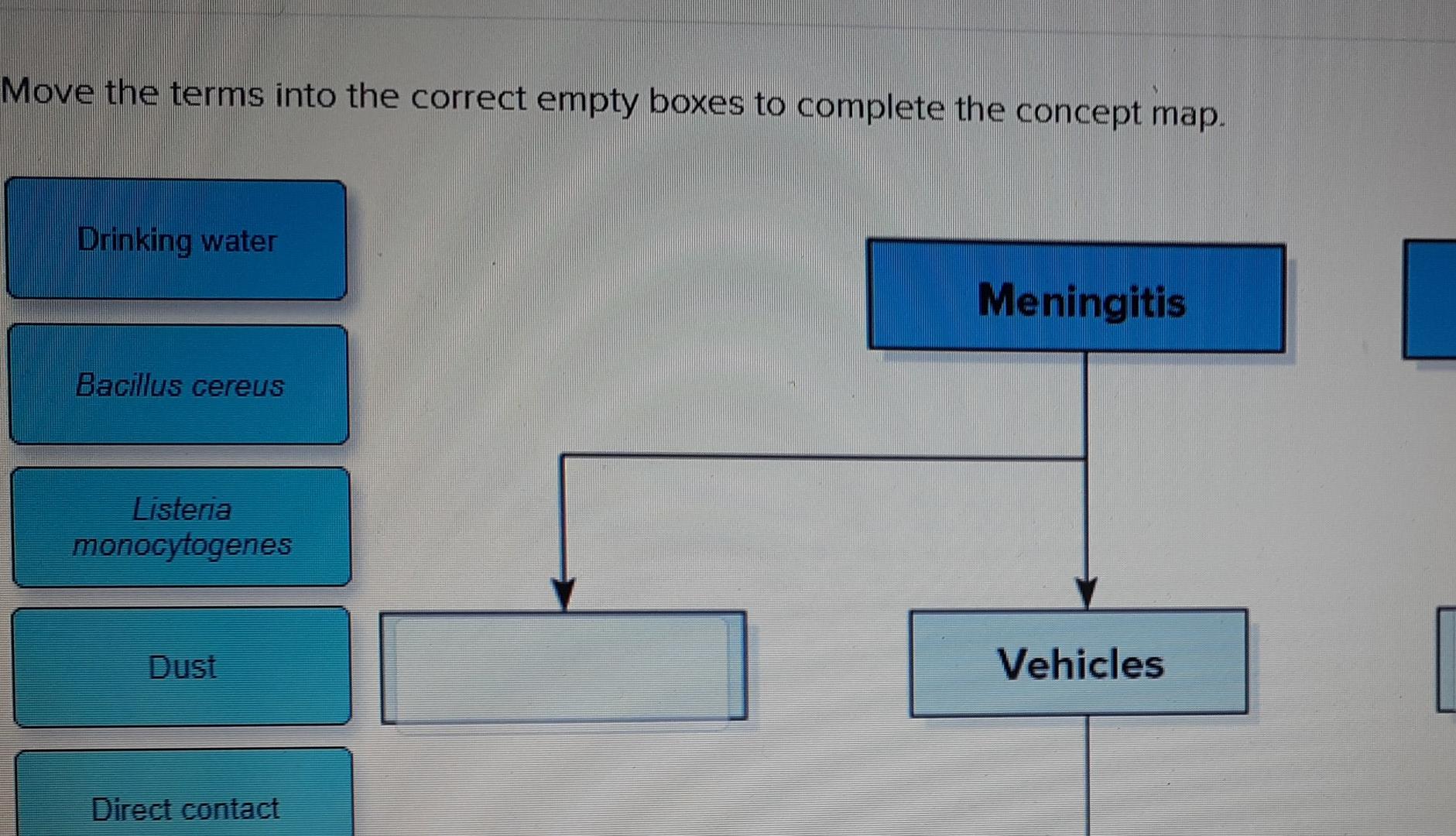 Move the terms into the correct empty boxes to | Chegg.com
