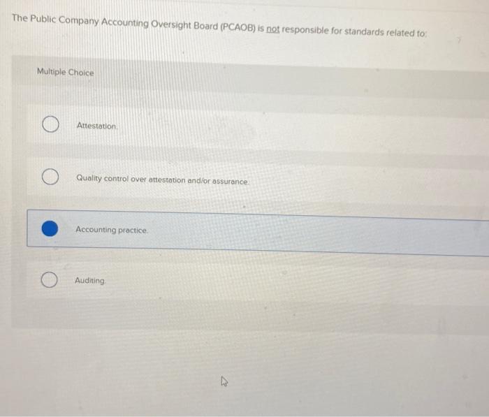Solved The Public Company Accounting Oversight Board (PCAOB) | Chegg.com