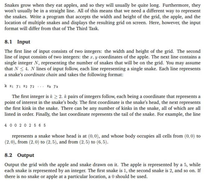 Solved Please help me write a code for snake'sgame game. The | Chegg.com