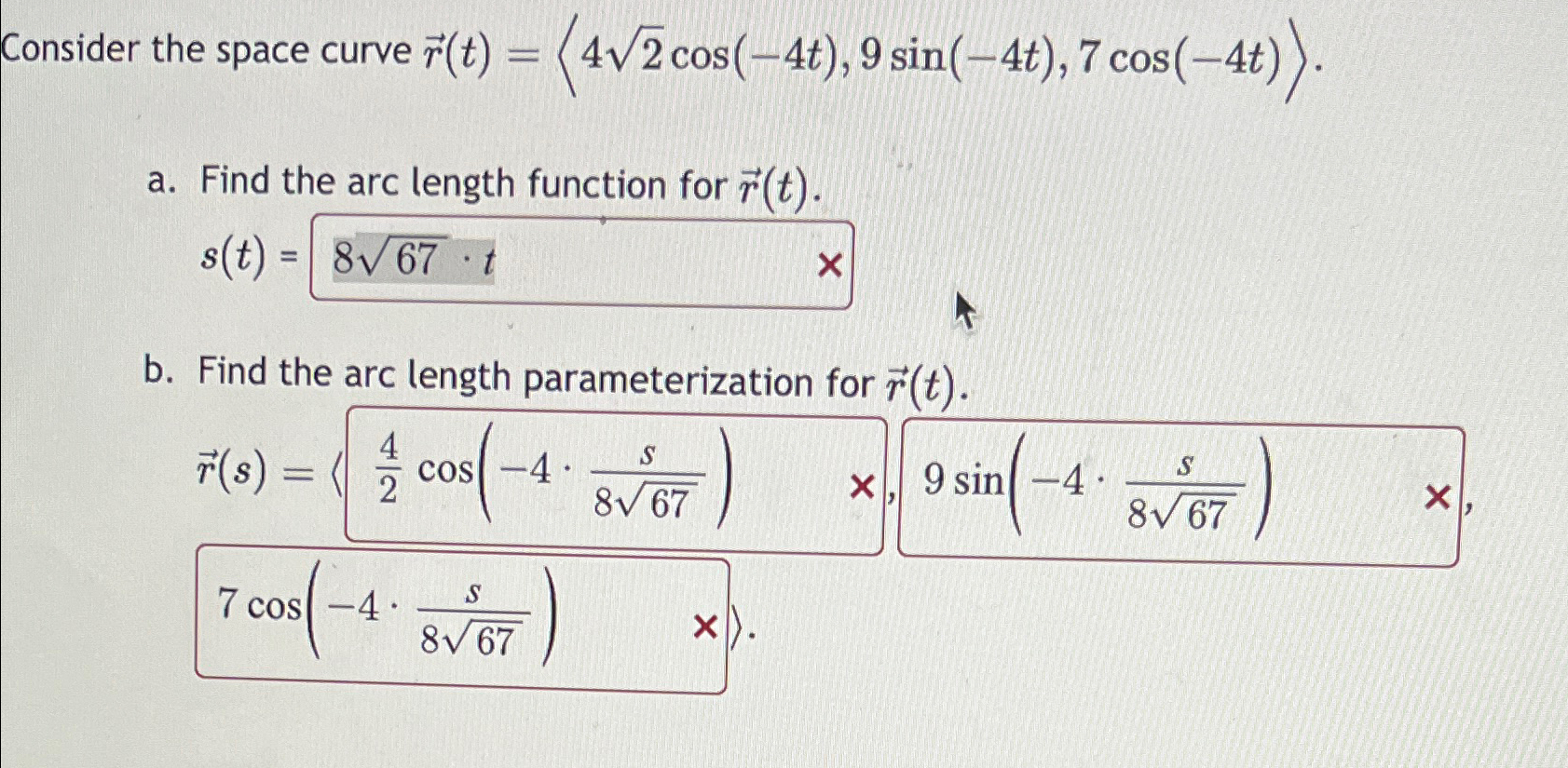 Solved Consider the space curve | Chegg.com
