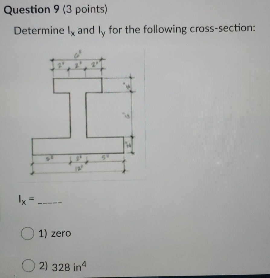 Solved Question 9 3 Points Determine Lx And Ly For The