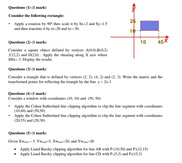 Solved Questions (1) (1 ﻿mark)Consider the following | Chegg.com