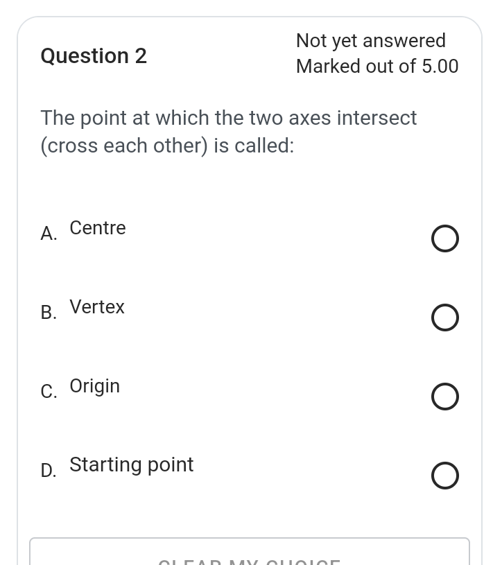 Solved Question 2Not yet answeredMarked out of 5.00The point | Chegg.com