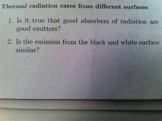 Solved Thermal radiation rates from different surfaces Is | Chegg.com