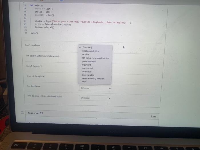 Solved D Question 26 3 pts Examine the following pseudocode. | Chegg.com