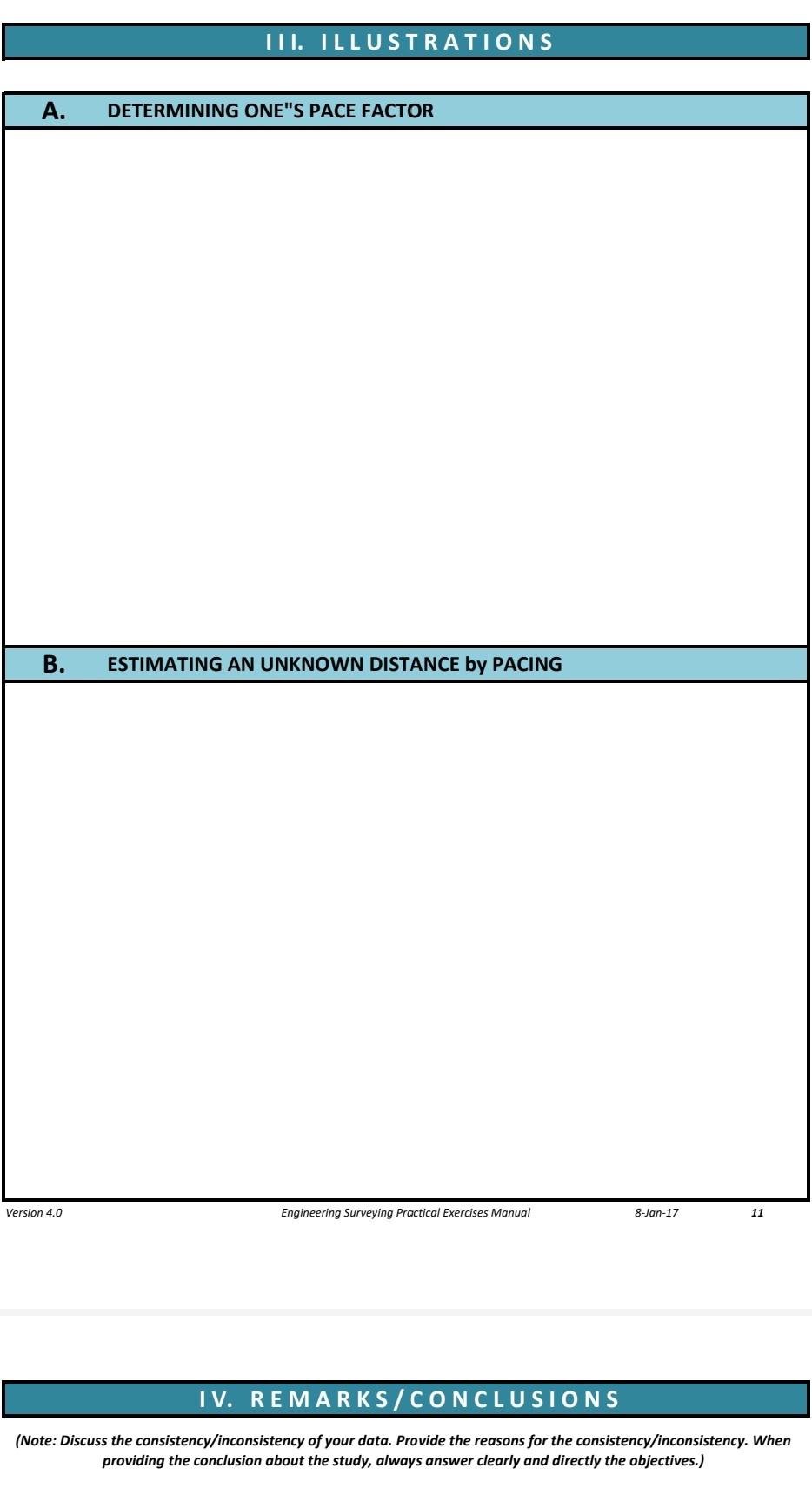 Solved PRACTICAL EXERCISE NO 1a DISTANCE by PACING NAME DATE | Chegg.com