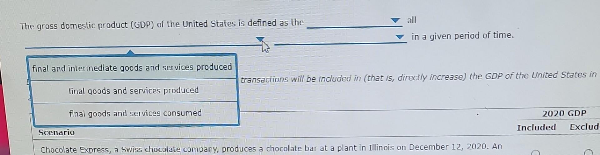 Solved 2. Activities included (and not included) in the | Chegg.com