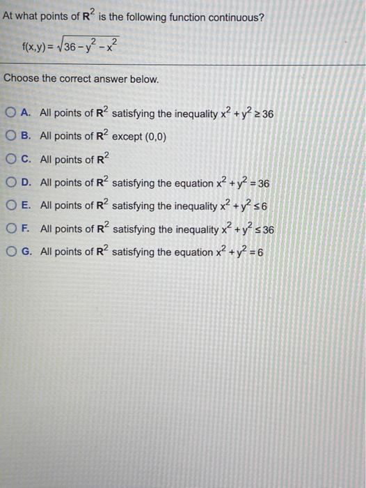 Solved At what points of R’ is the following function | Chegg.com