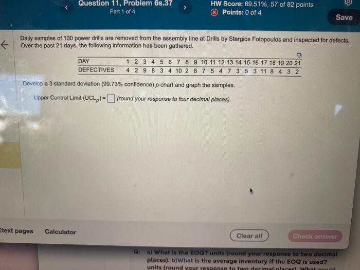 Solved Question 11, Problem 6s.37 Part 1 of 4 Etext pages ← | Chegg.com Solved Question 11, Problem 6s.37 Part 1 of 4 Etext pages ← | Chegg.com