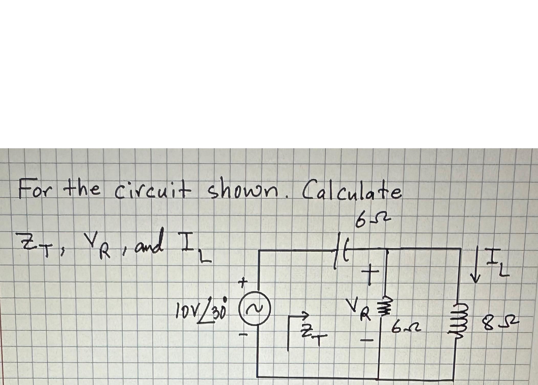 Solved For the circuit shown. Calculate | Chegg.com