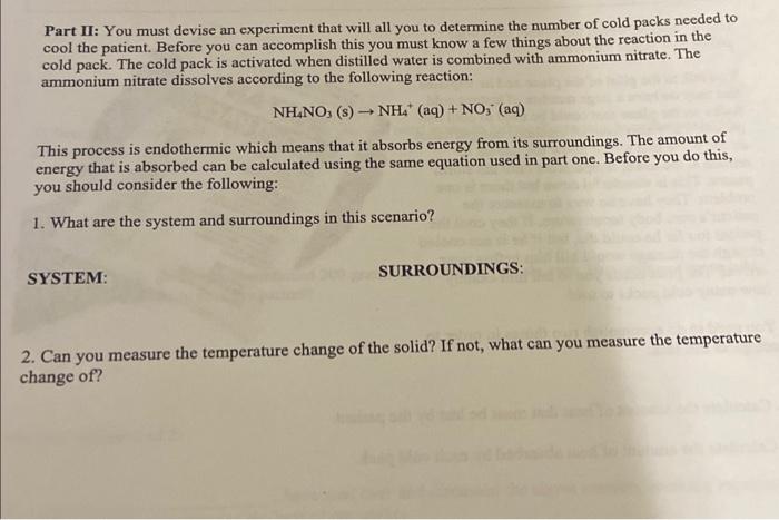 Solved Part II: You must devise an experiment that will all | Chegg.com