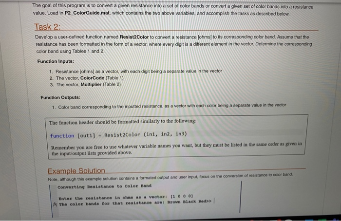 The goal of this program is to convert a given resistance into a set of ...