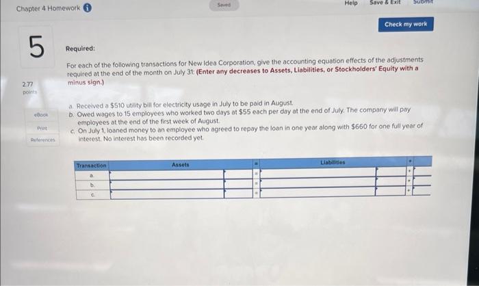 Solved Required: For each of the following transactions for | Chegg.com