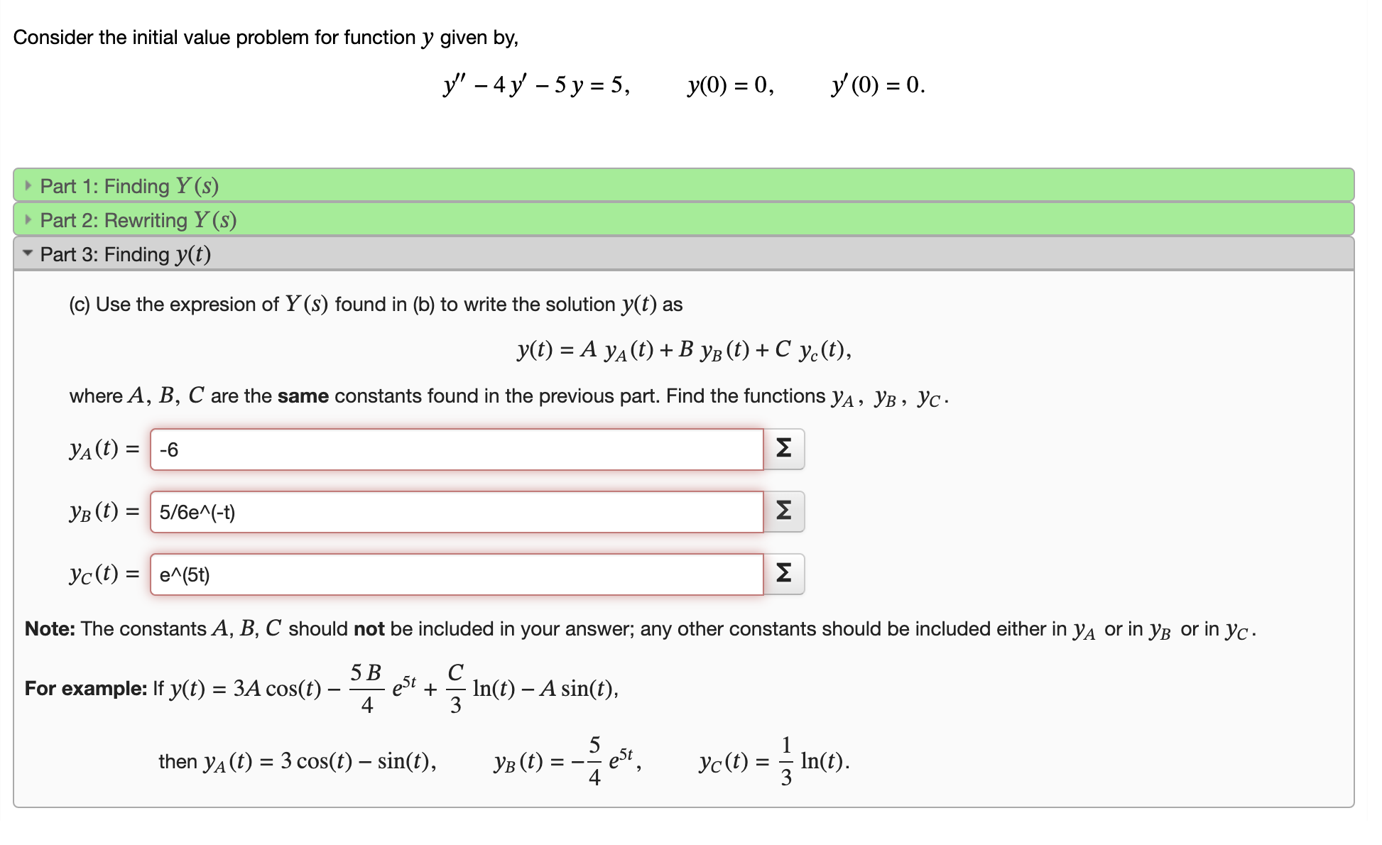 Solved Consider the initial value problem for function y | Chegg.com