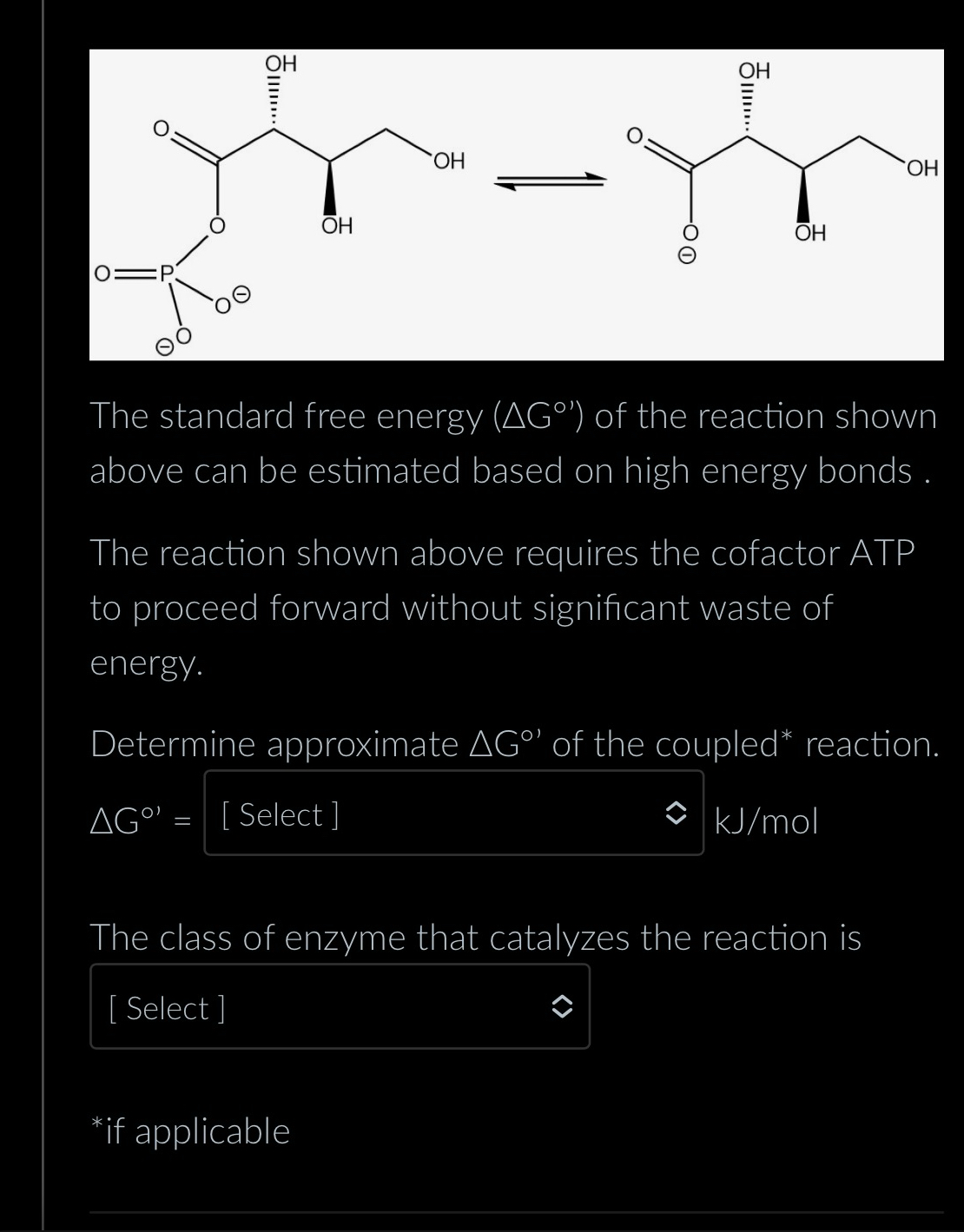 Solved The standard free energy (ΔG°) ﻿of the reaction shown | Chegg.com