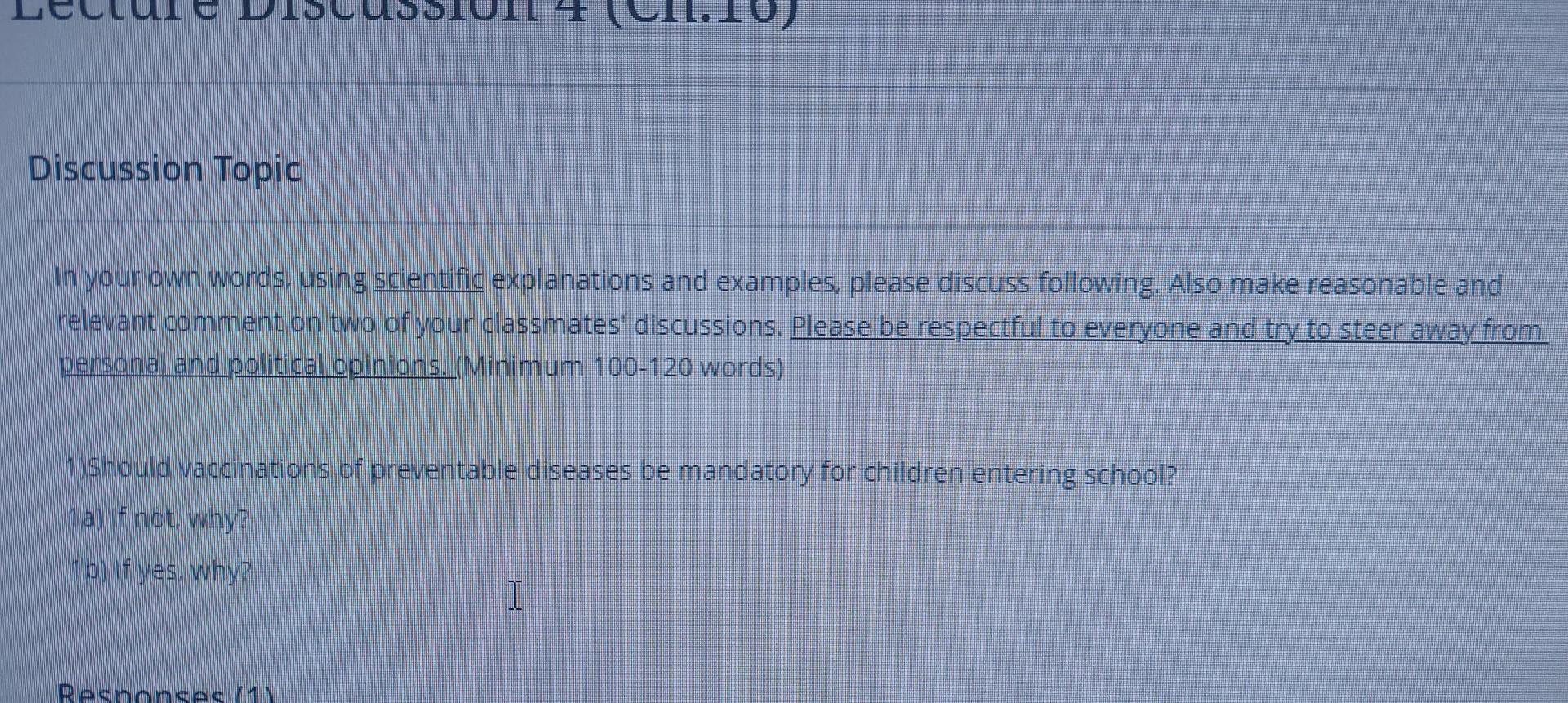 Solved Discussion Topic In your own words, using scientific | Chegg.com