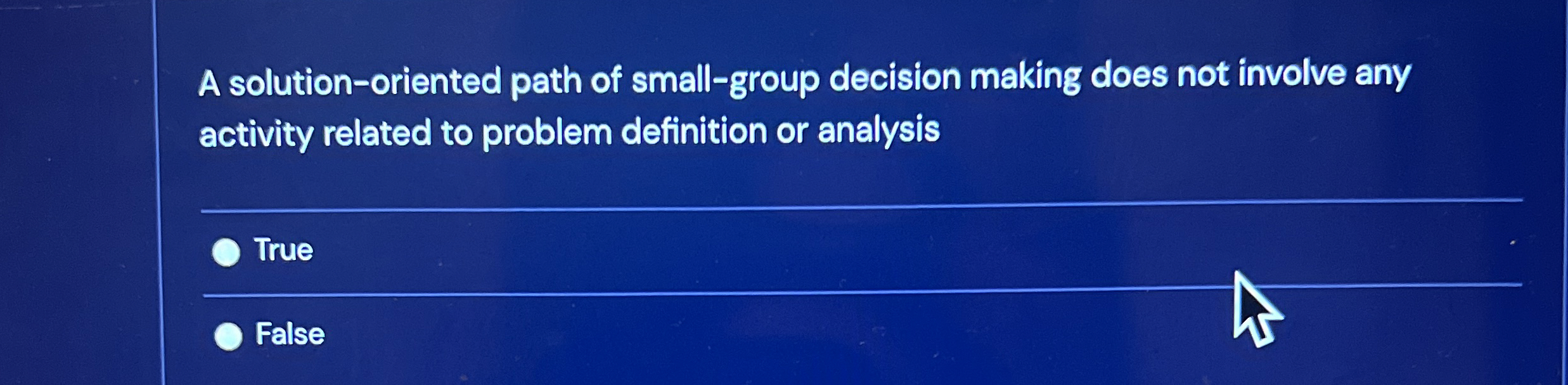 Solved A solution-oriented path of small-group decision | Chegg.com