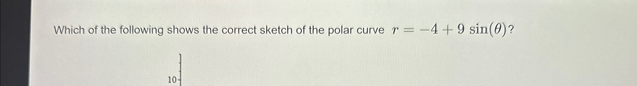 Solved Which of the following shows the correct sketch of | Chegg.com