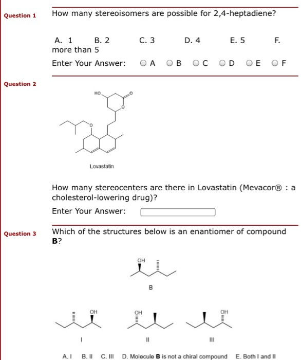 Solved: How Many Stereoisomers Are Possible For 2,4-heptad... | Chegg.com