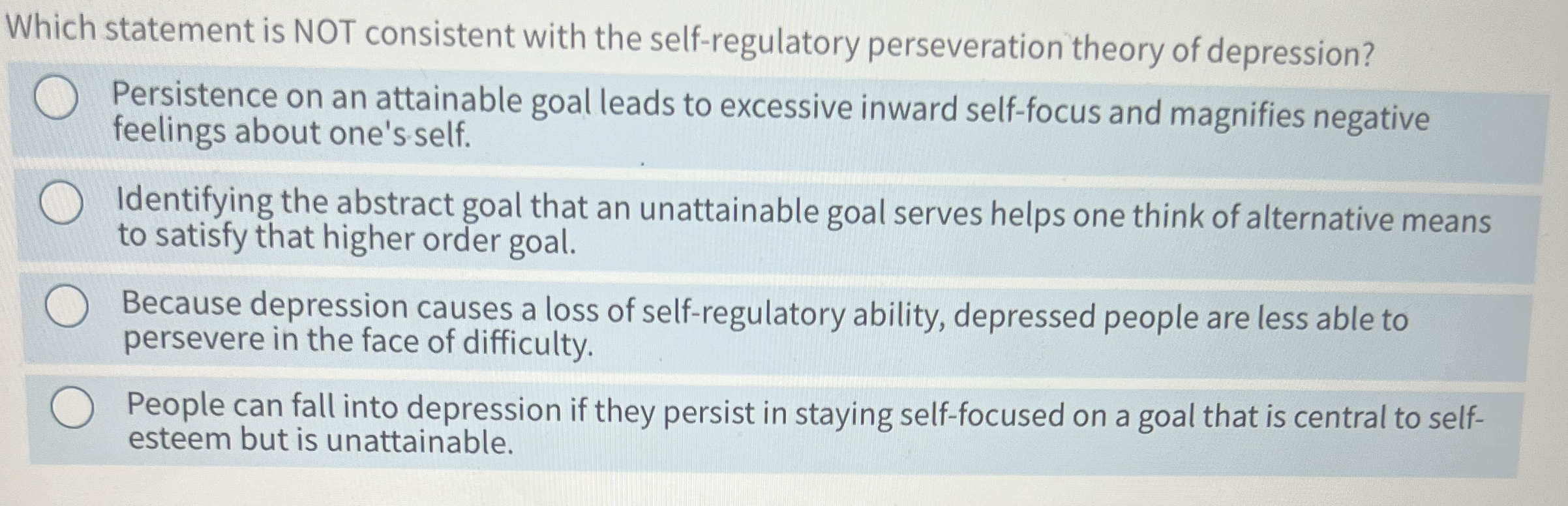 Solved Which statement is NOT consistent with the | Chegg.com