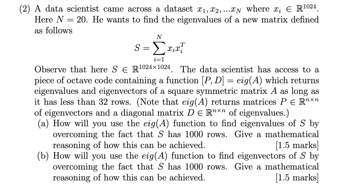 Solved A data scientist came across a dataset x1,x2,dotsxN | Chegg.com