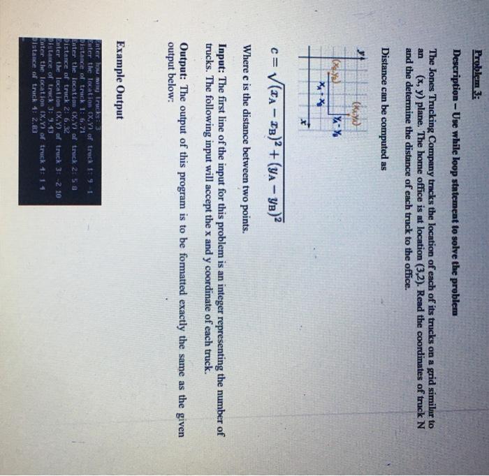Solved Problem 3: Description - Use while loop statement to | Chegg.com