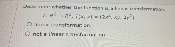 Solved Determine whether the function is a linear | Chegg.com