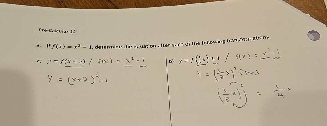 Solved Pre-Calculus 123. ﻿If f(x)=x2-1, ﻿determine the | Chegg.com