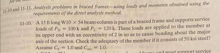 Solved 1-10 and 11-11. Analysis problems in braced | Chegg.com