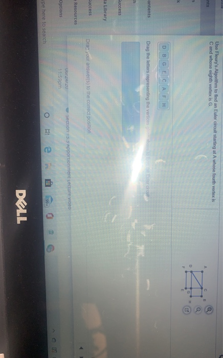 Solved Use Fleury's Algorithm to find an Euler circuit | Chegg.com