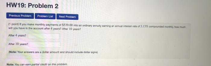 Solved HW19: Problem 1 Previous Problem Problem List Next | Chegg.com