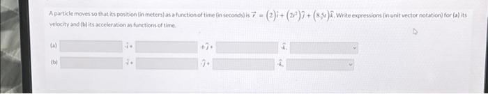 Solved A particle moves so that its position (in meters) as | Chegg.com