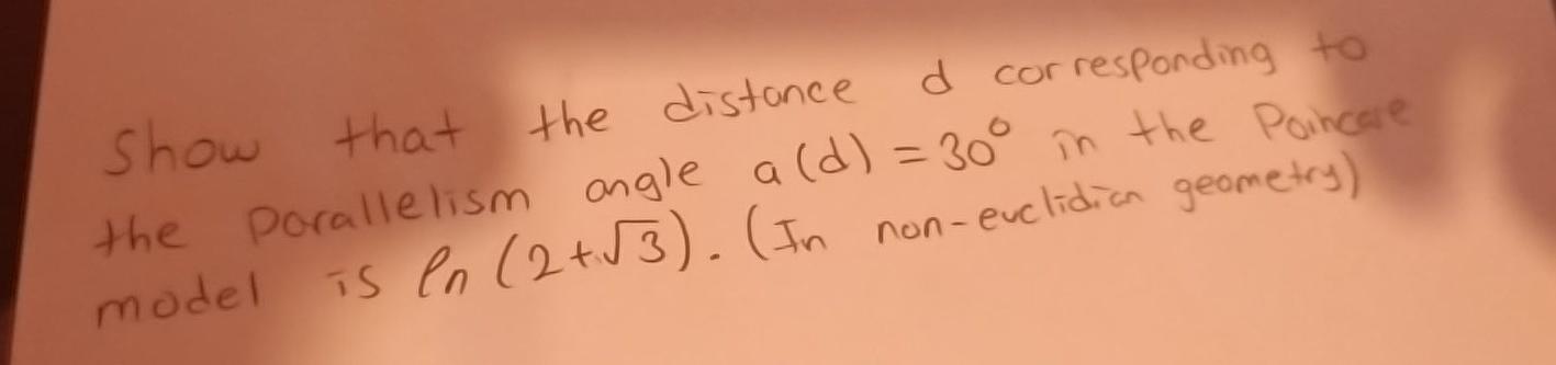 show that the distance d d corresponding to the | Chegg.com