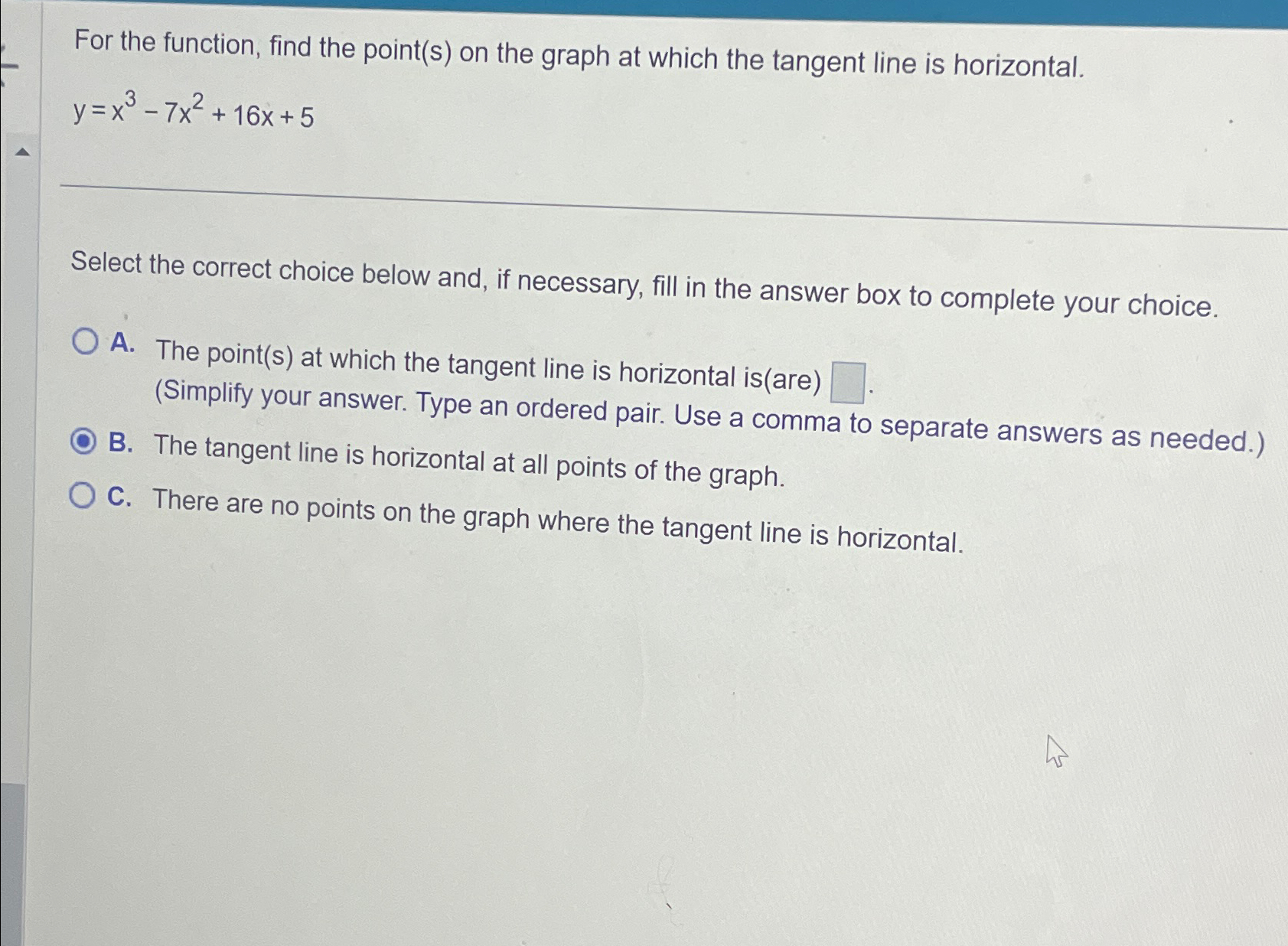 Solved For the function, find the point(s) ﻿on the graph at | Chegg.com